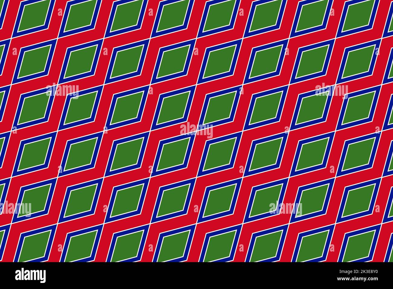 Simple geometric pattern in the colors of the national flag of Gambia ...