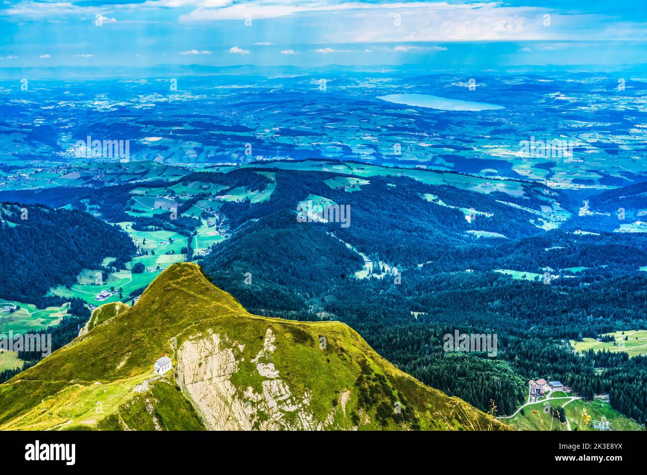 Klimsenhorn Church White Church Pastures Cliff Vista Mount Pilatus ...
