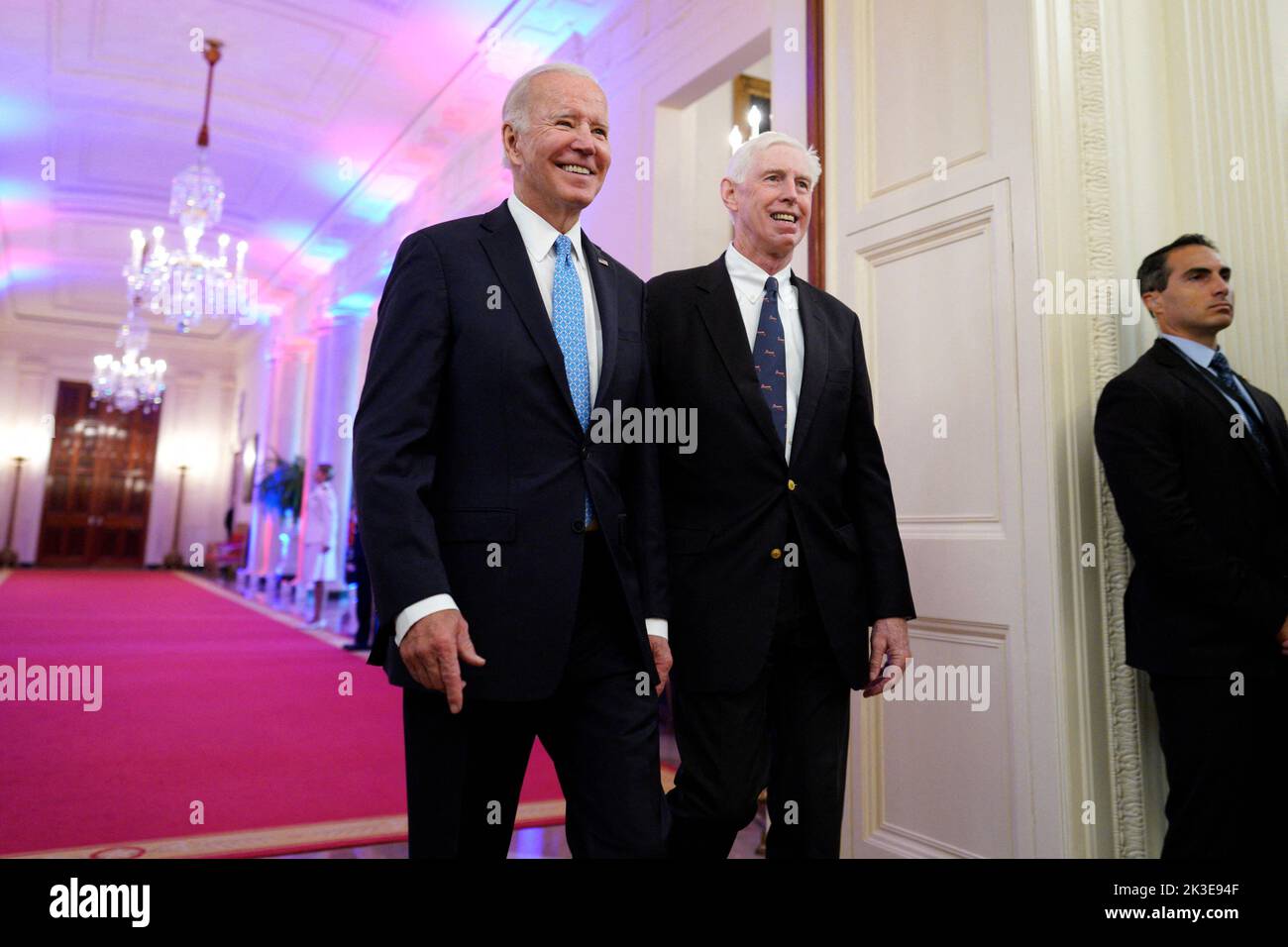 U.S. President Joe Biden arrives with Atlanta Braves Chairman & CEO ...