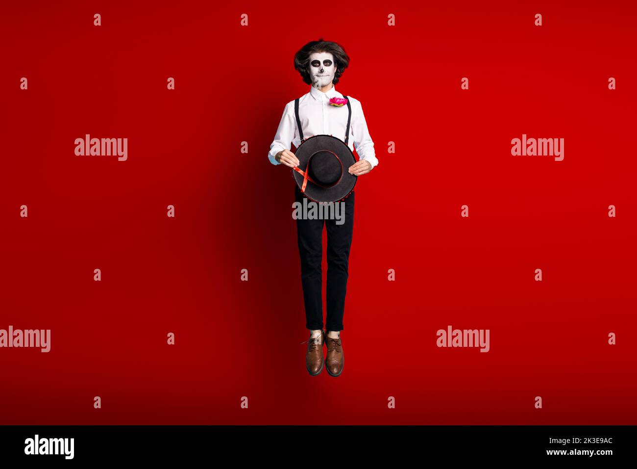 Full length body size view of his he handsome shy modest creepy scary ...