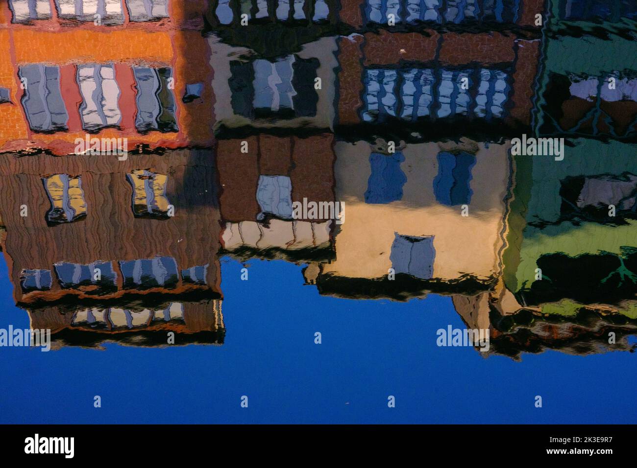 Reflections on the river Agout, Castres, Occitaine, France Stock Photo ...