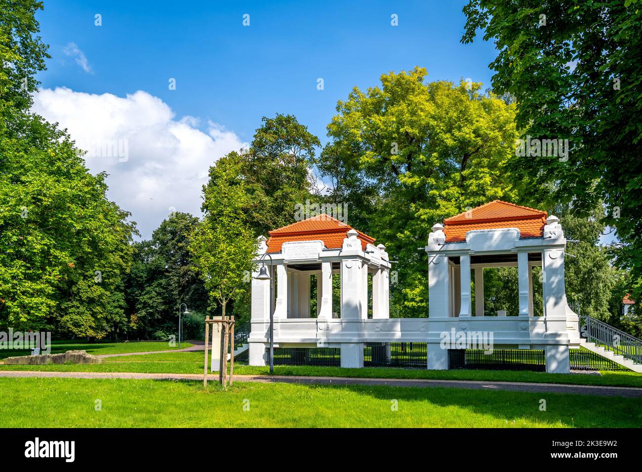 Public Park in Bad Koesen, Germany Stock Photo - Alamy