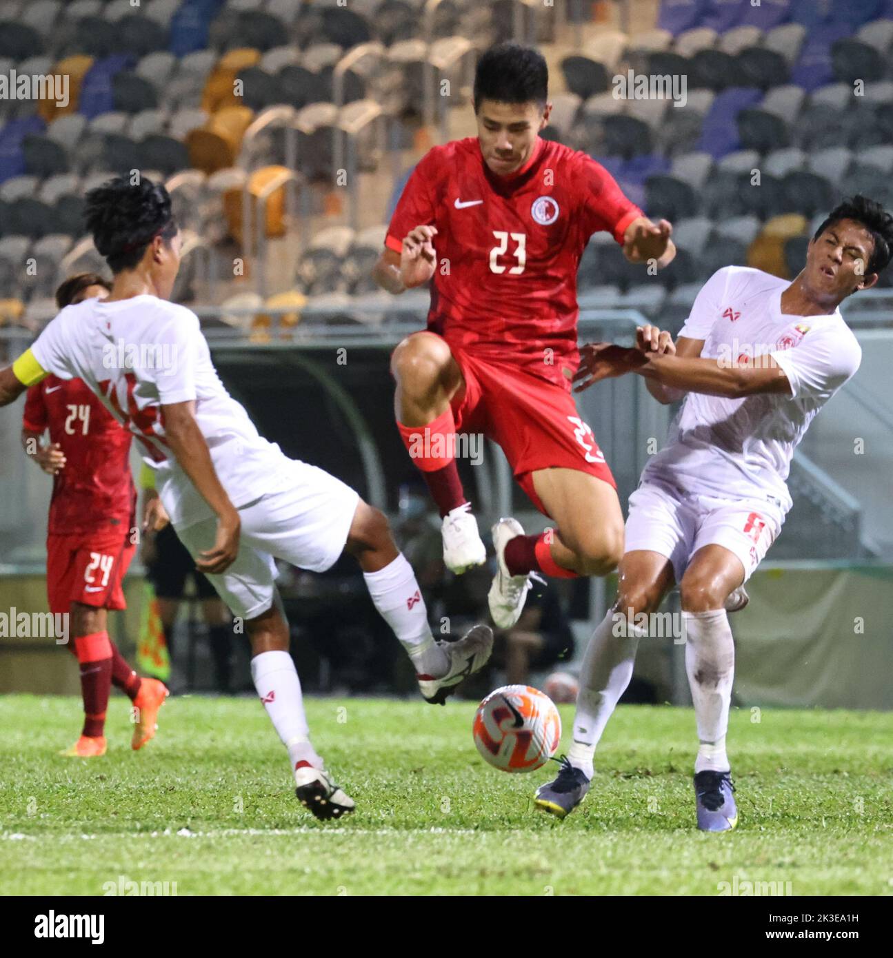 HK #23 Sun Ming-him in action at the International Friendly Match of ...
