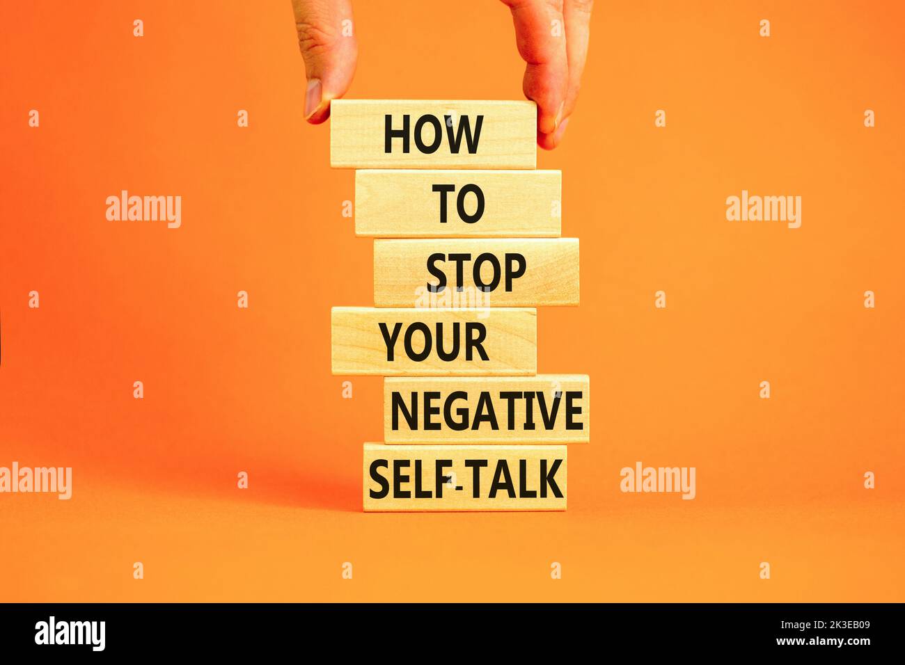 Stop negative self-talk symbol. Concept words Stop to flip your ...
