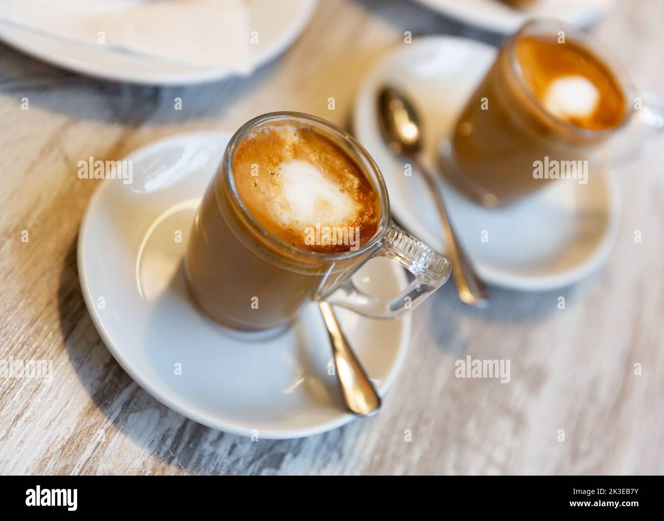 Popular Spanish coffee Cortado Stock Photo - Alamy