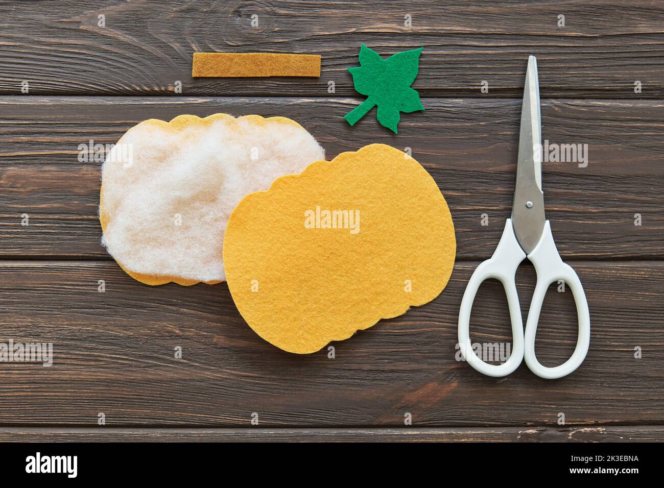 Step-by-step instructions for decorative crafts pumpkin made of felt ...