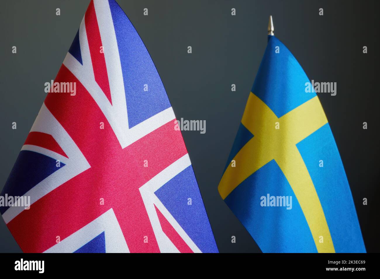 Flags of Great Britain and Sweden side by side Stock Photo - Alamy