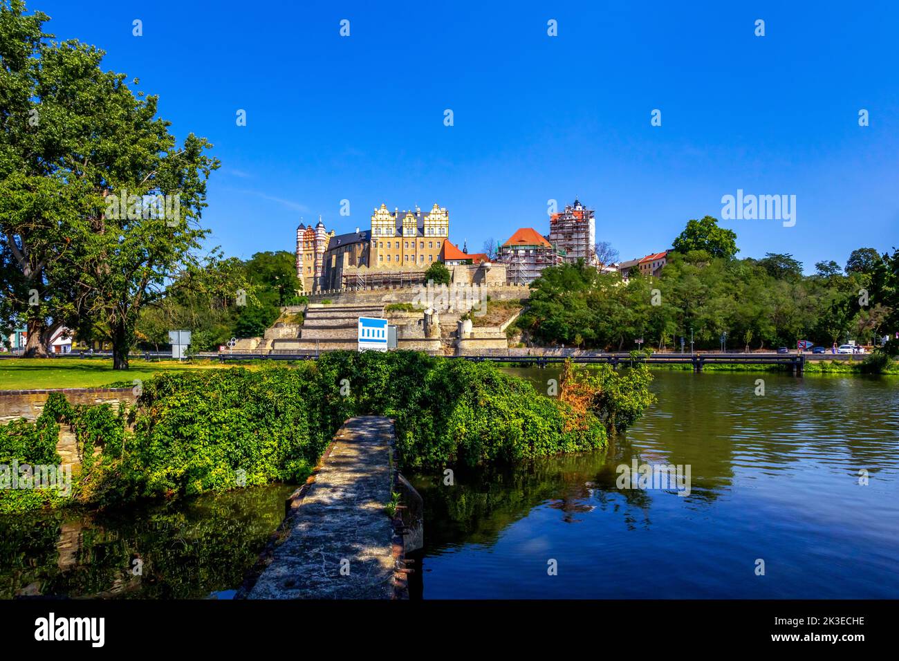 River Promenade in Bernburg, Germany Stock Photo - Alamy