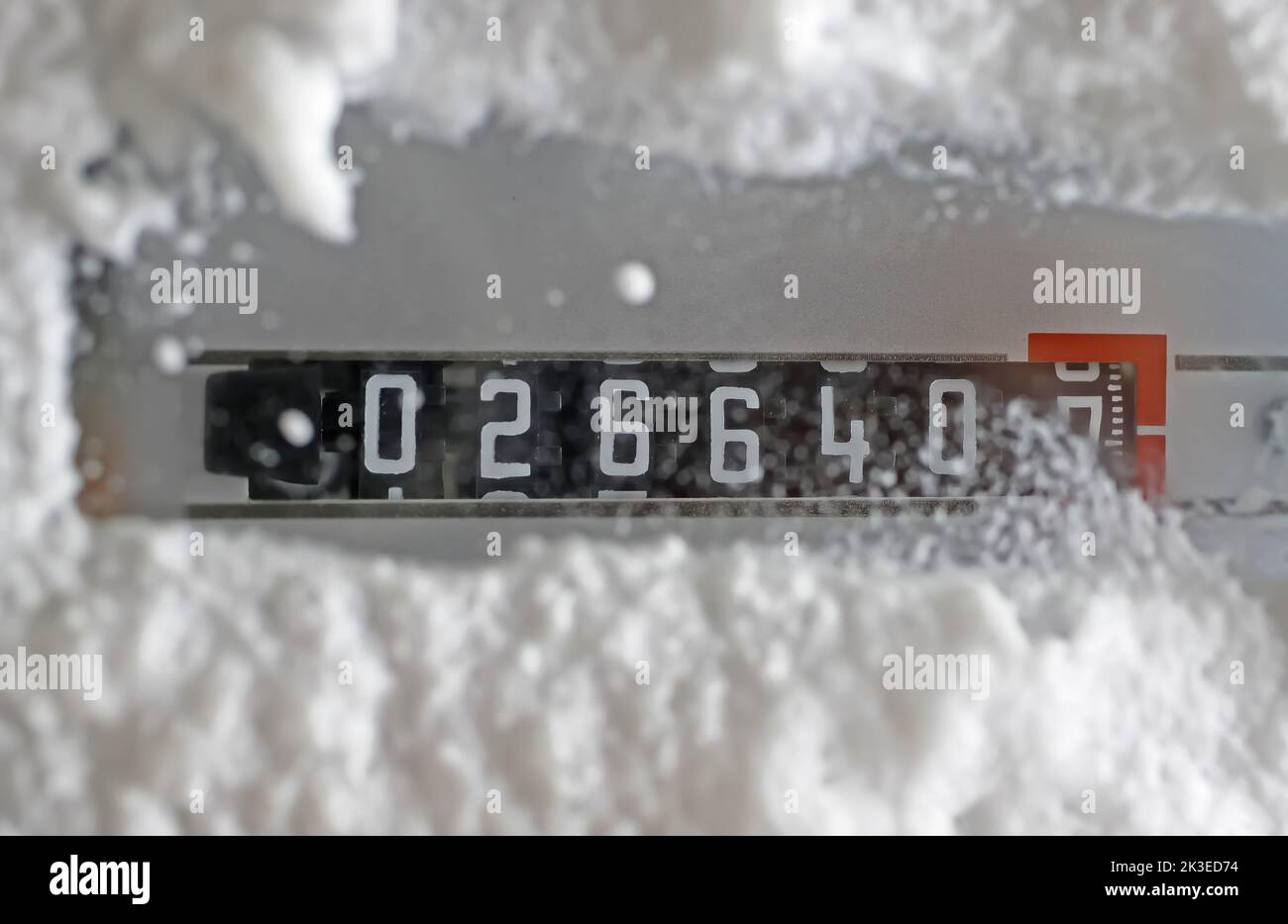 Closeup of german gas electricity meter, frozen display Stock Photo - Alamy