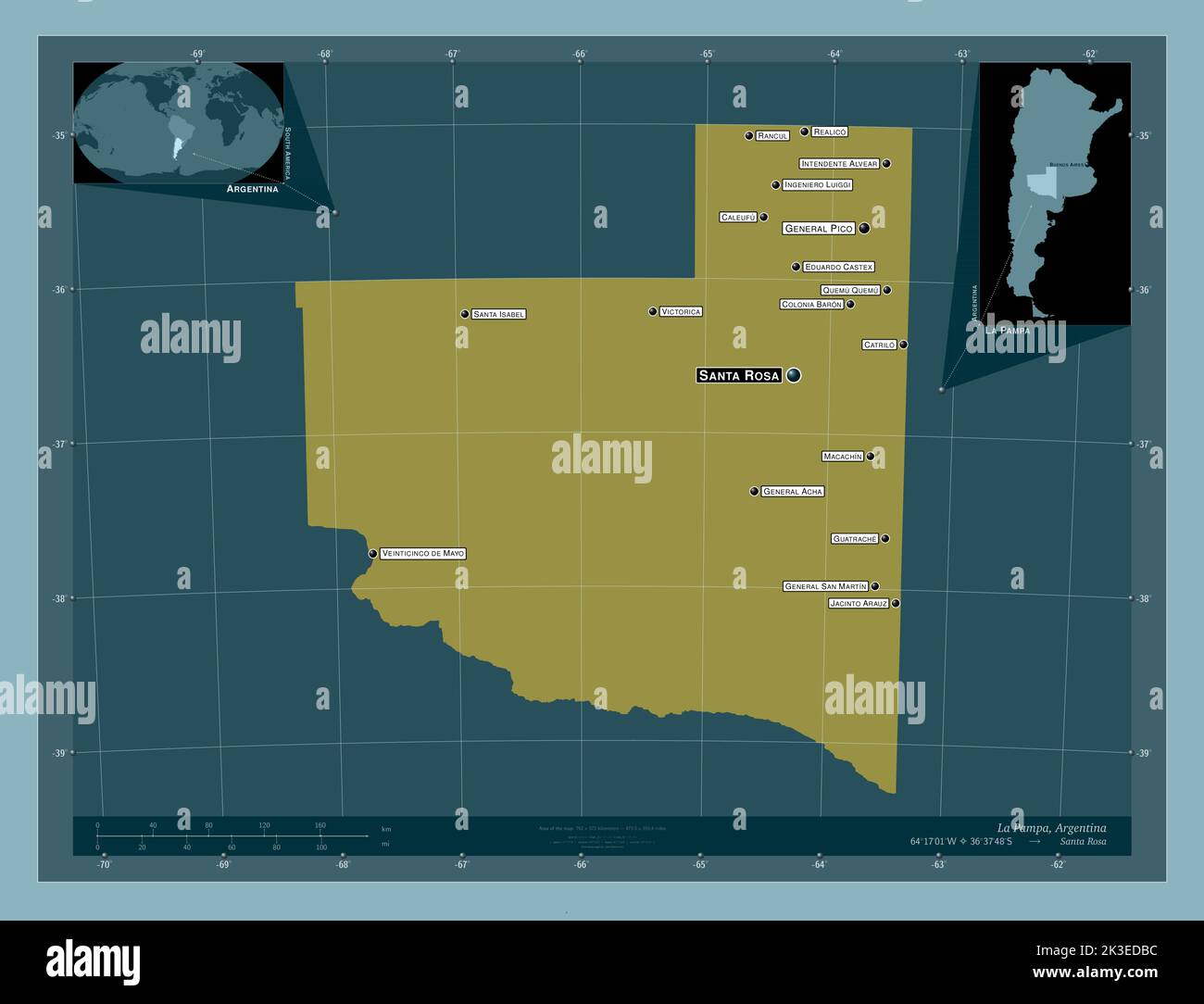La pampa map vector hi-res stock photography and images - Alamy