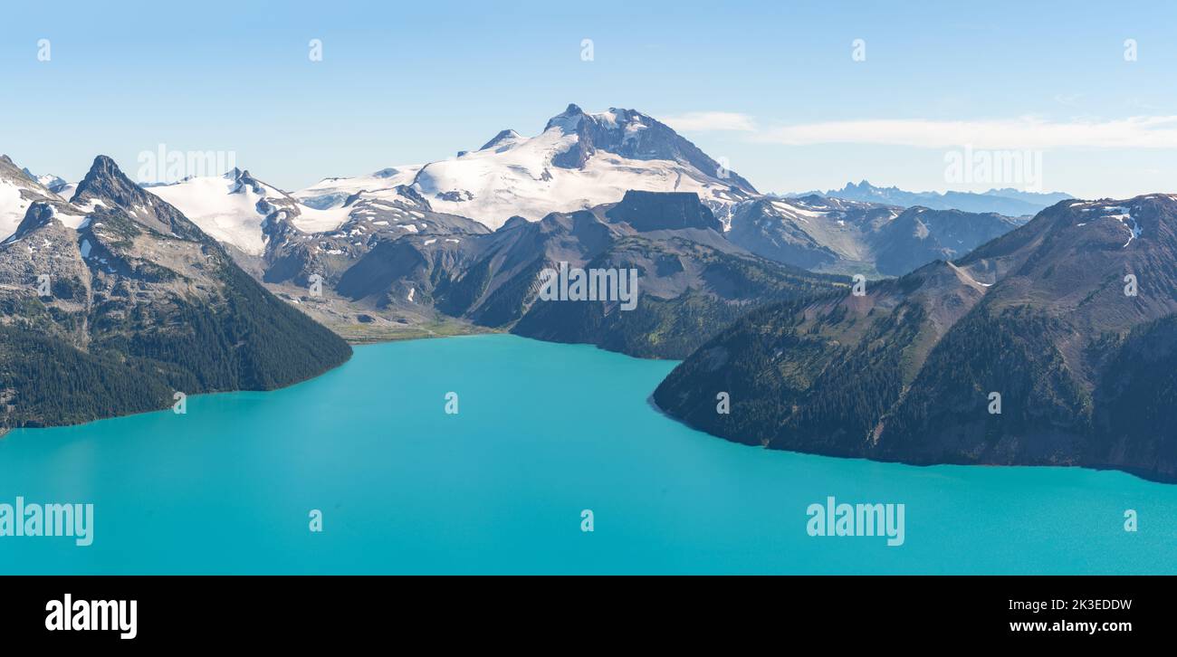 Garibaldi Lake's turquoise allure from the heights of Panorama Ridge ...