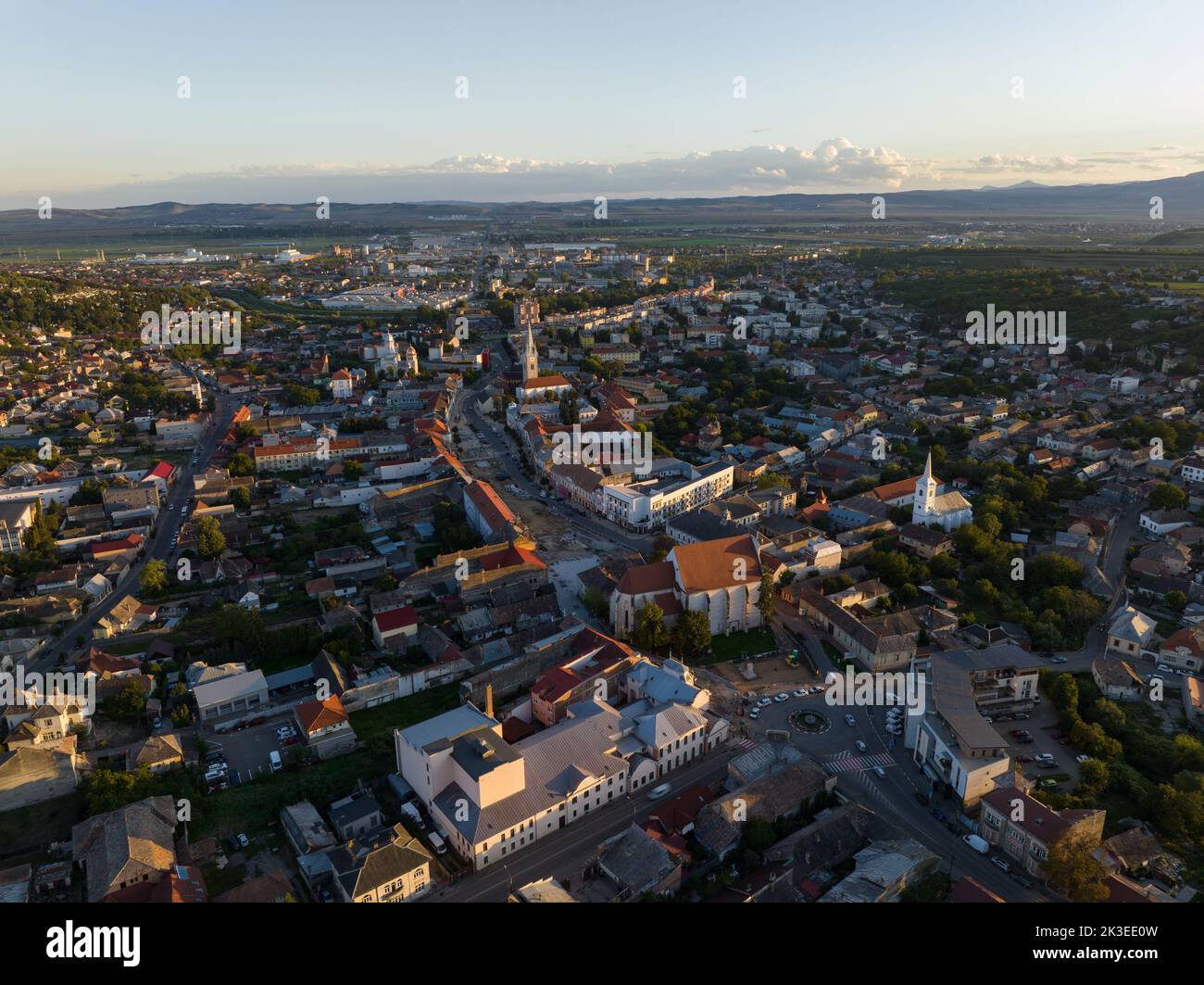 Aerial view of the city of Turda in Romania Stock Photo - Alamy
