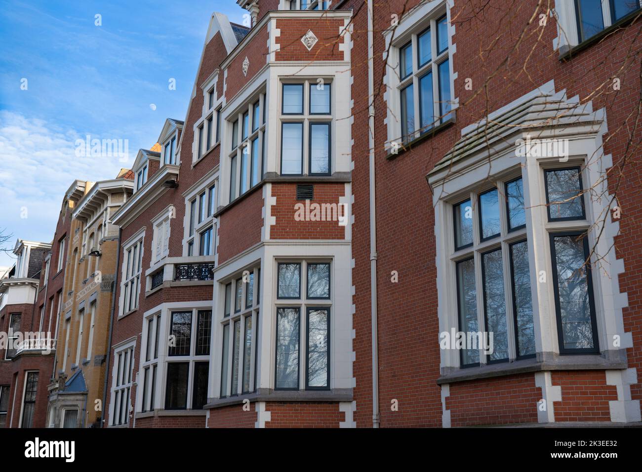Historical neighborhood with old magnificent houses on a sunny day ...