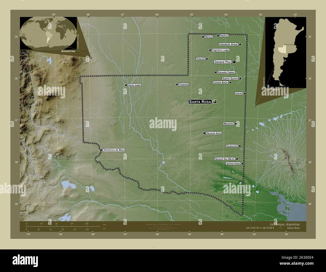 La pampa map vector hi-res stock photography and images - Alamy