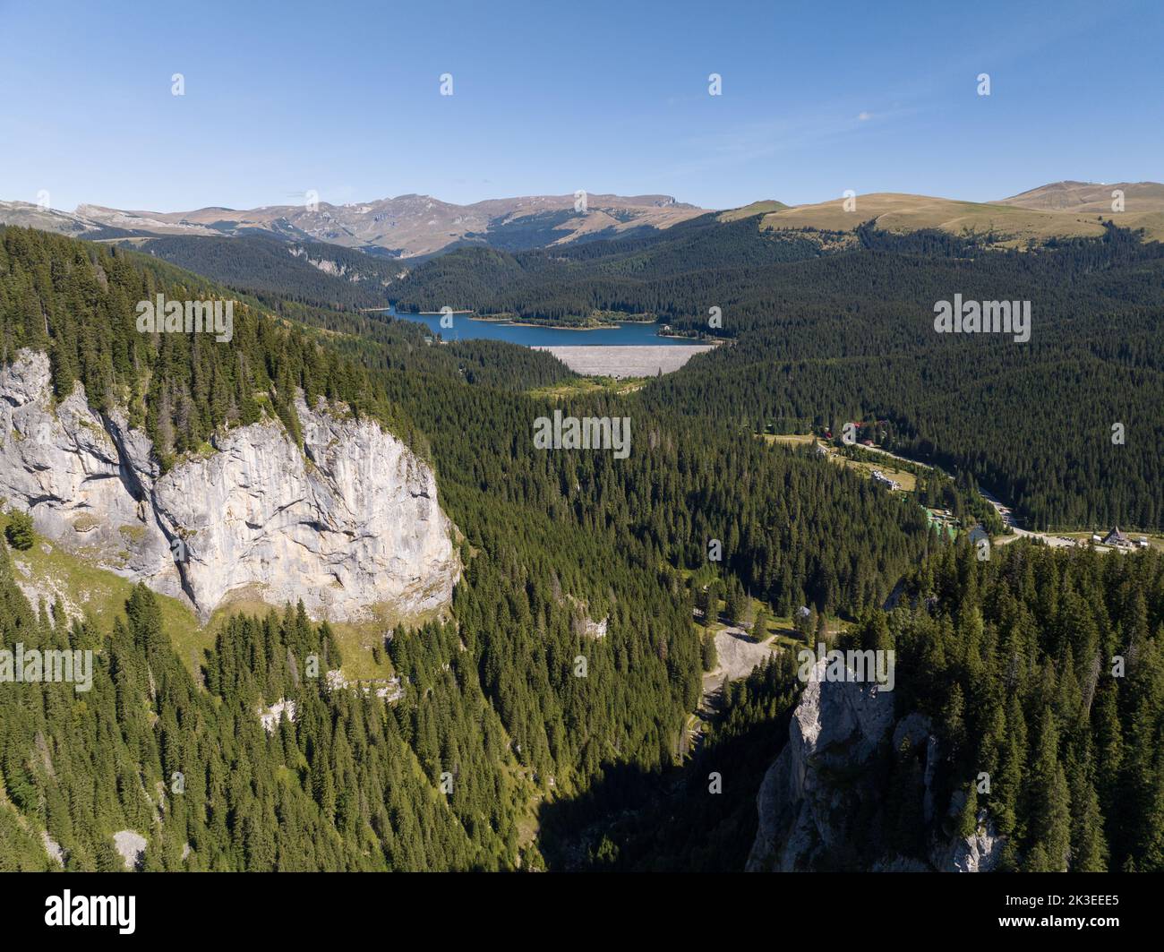 Aerial view bucegi natural park hi-res stock photography and images - Alamy