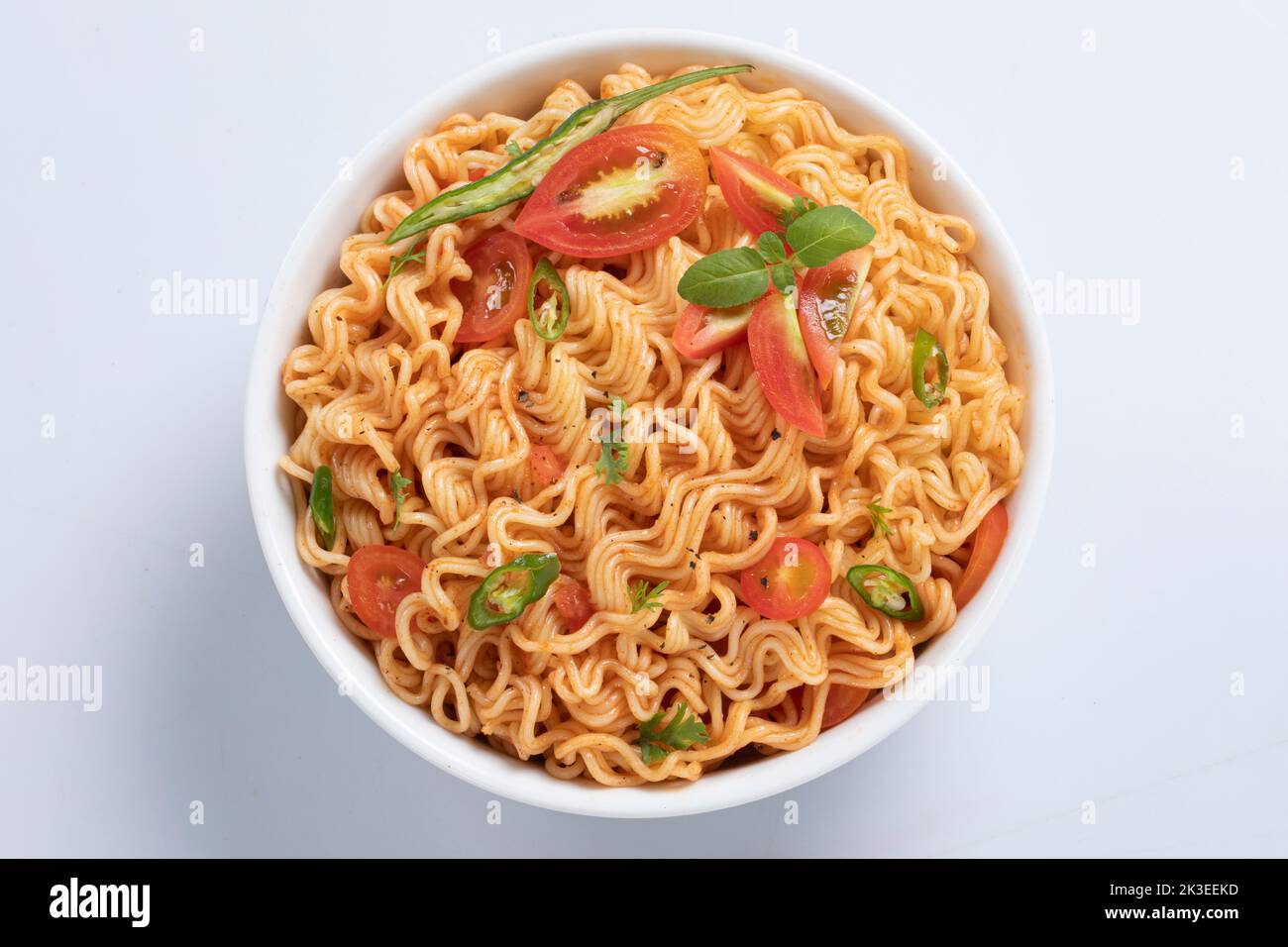 plane instant, chicken, prawn, beef noddle's isolated on white ...