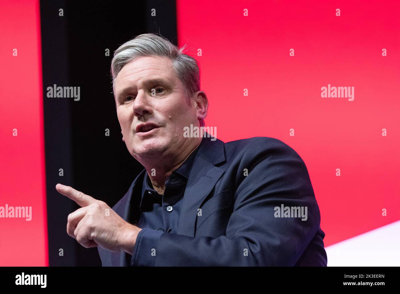 Liverpool, UK, 26.September 2022 Keir Starmer and Gary Neville in ...