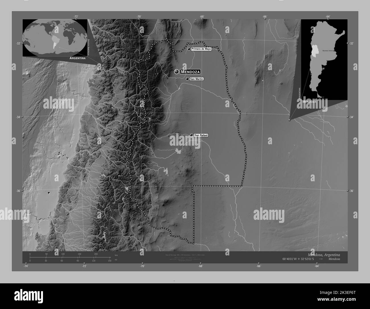 Mendoza map vector hi-res stock photography and images - Alamy