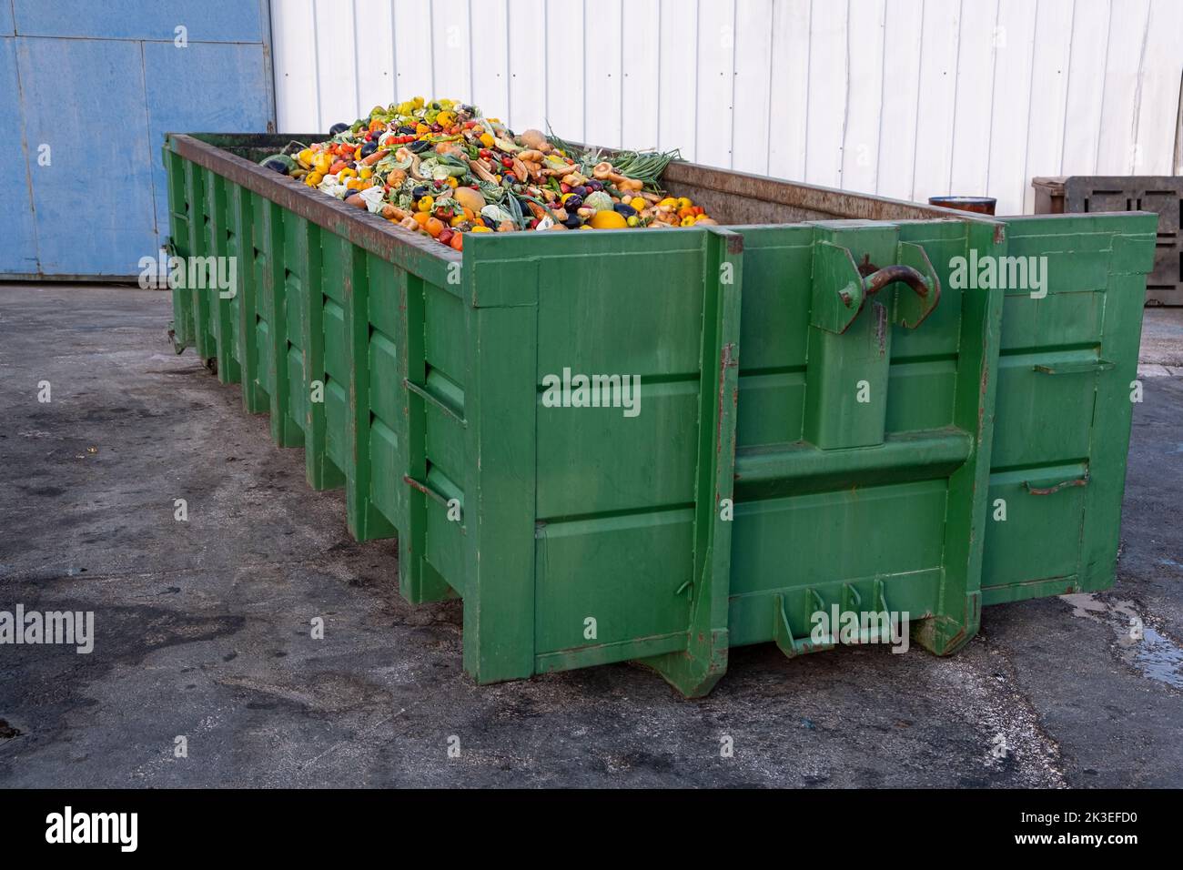 Expired Organic bio waste. Mix Vegetables and fruits in a huge ...