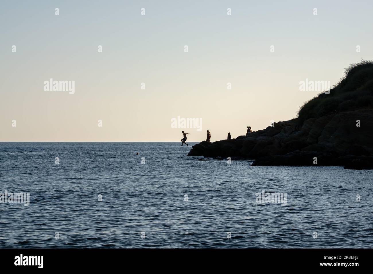 Jumping cliff beach hi-res stock photography and images - Alamy