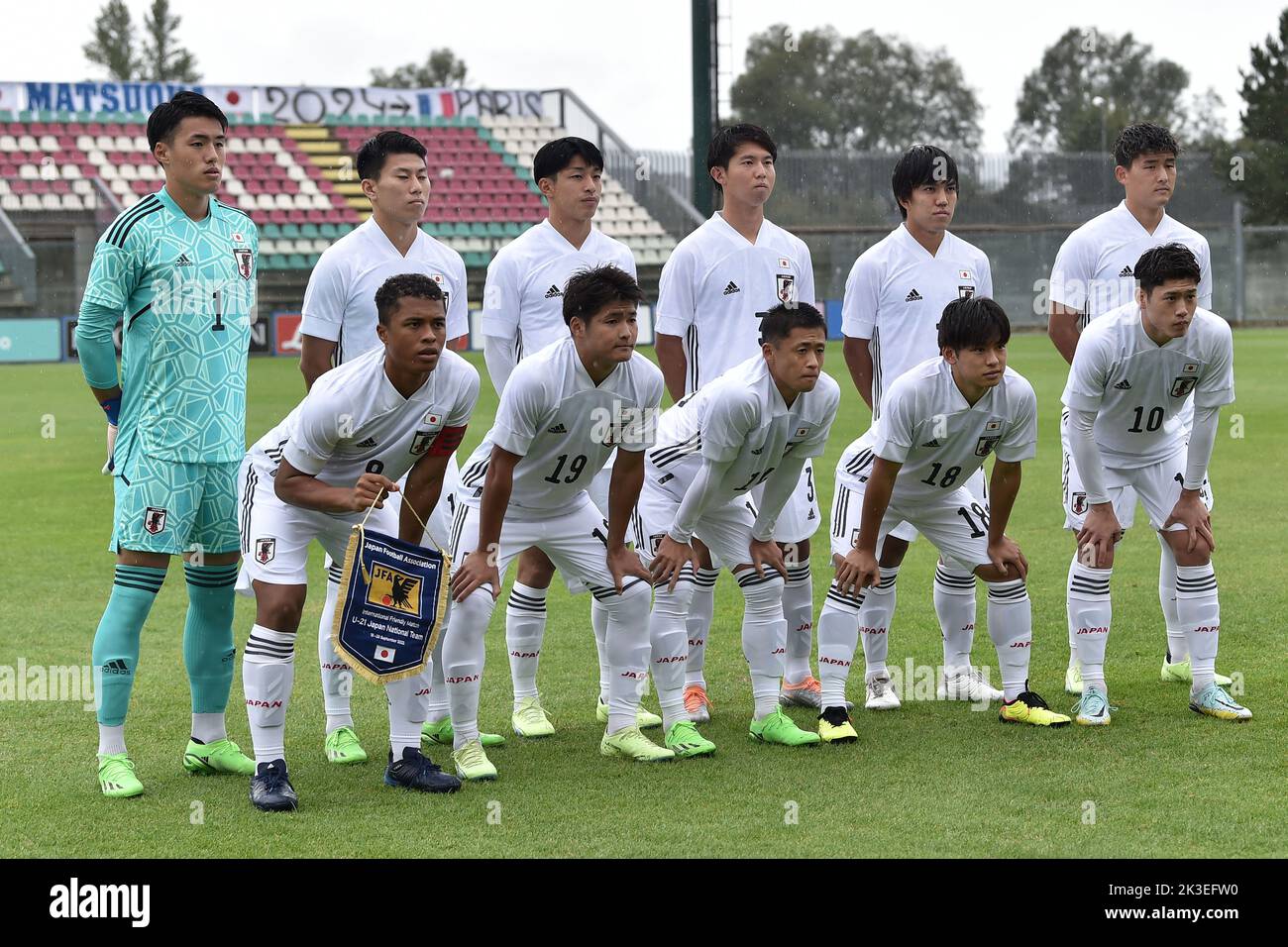 Team (Japan U21) during the UEFA "Under 21" match between Italy U21 1-1 Japan U21 at Teofilo ...