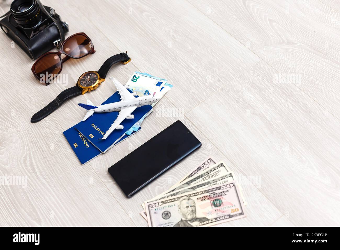 Aerial view of things to travel Stock Photo - Alamy