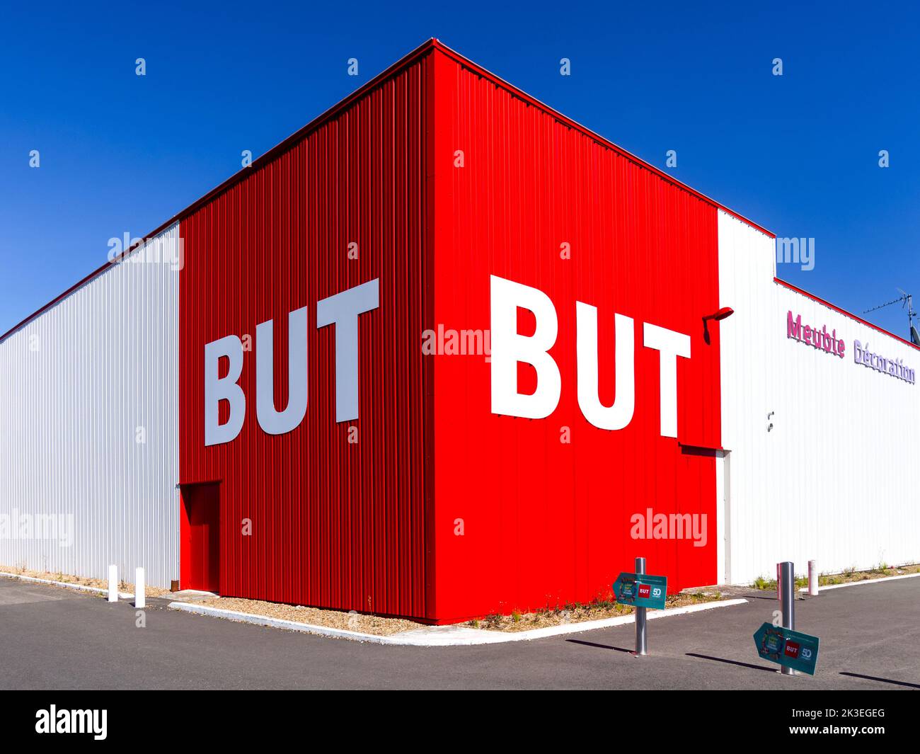 Name and identity logo of the "BUT" French retail home stores - sud ...