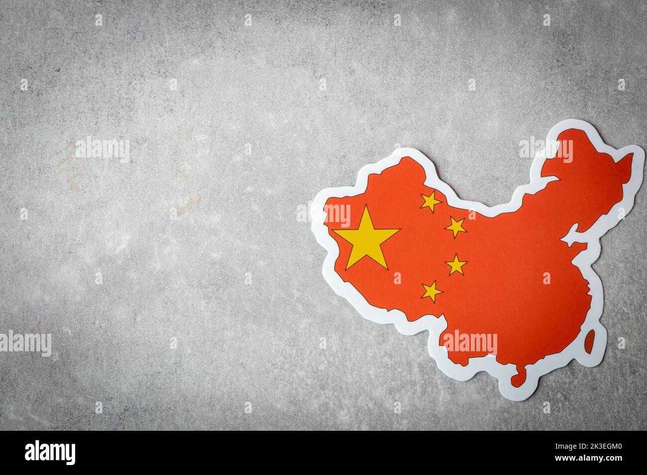 Map of china with flag vector hi-res stock photography and images - Alamy