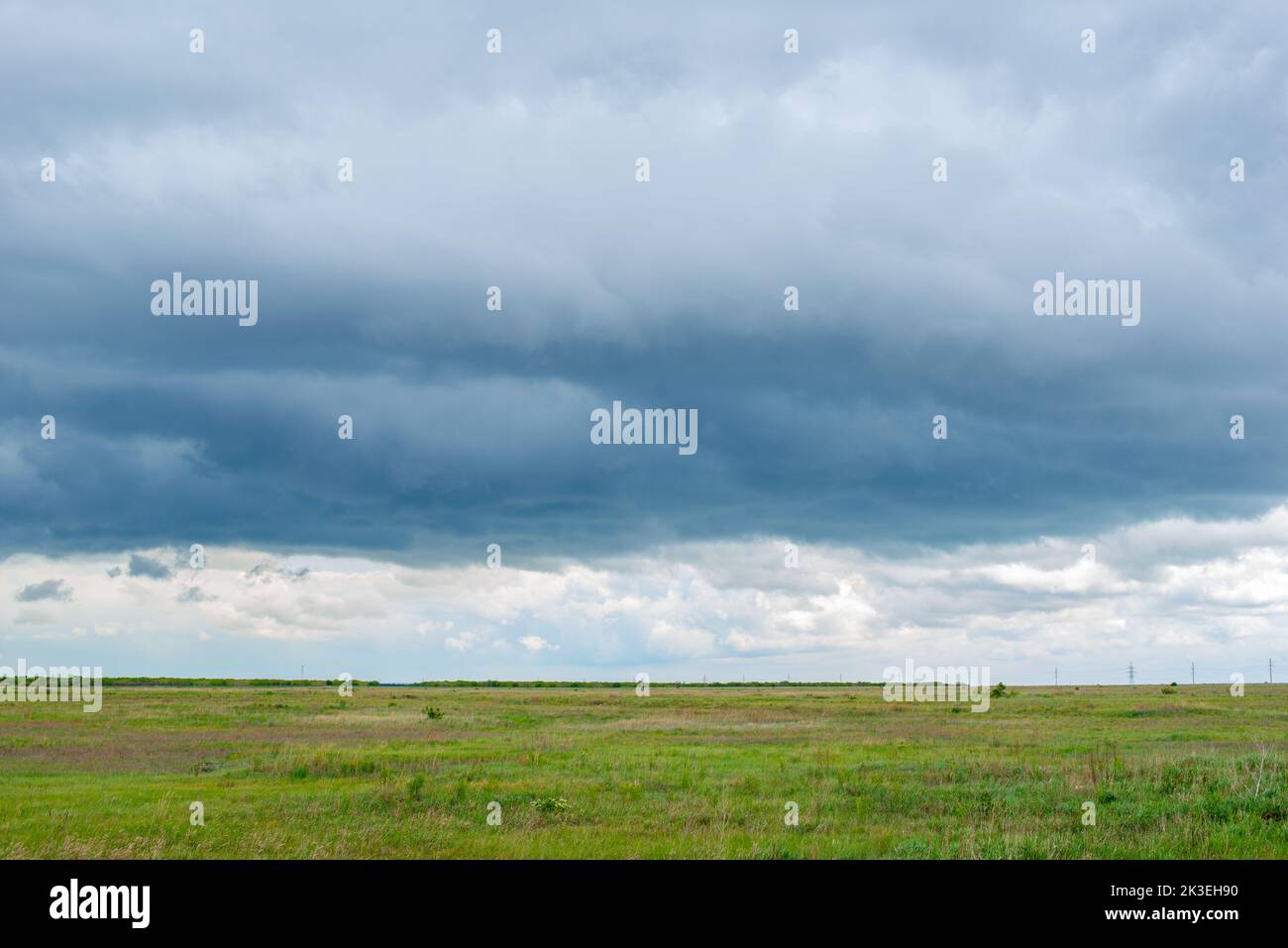 gorgeous steppe landscape in summer before rain Stock Photo - Alamy