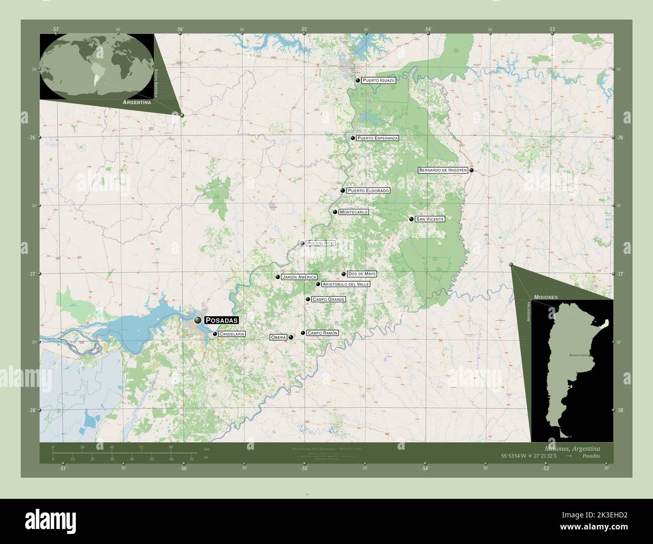 Map of misiones Stock Vector Images - Alamy