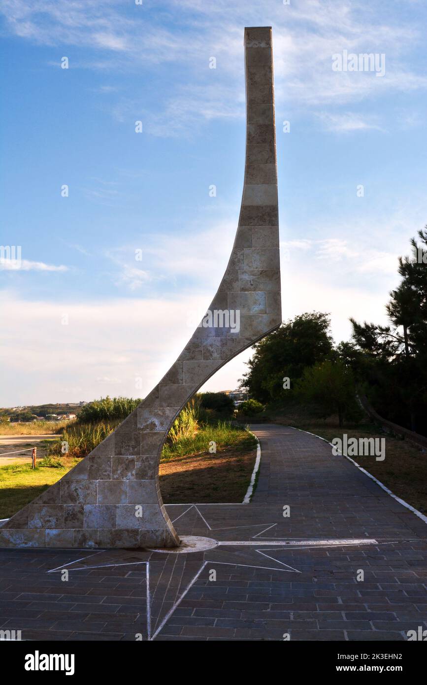 Termoli, Molise, Italy -08-29-2022- The monument where the 42nd ...