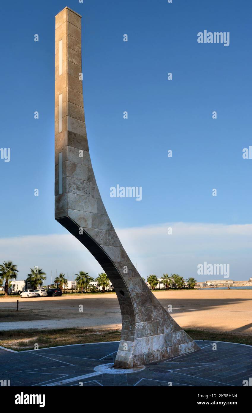 Termoli, Molise, Italy -08-29-2022- The monument where the 42nd ...