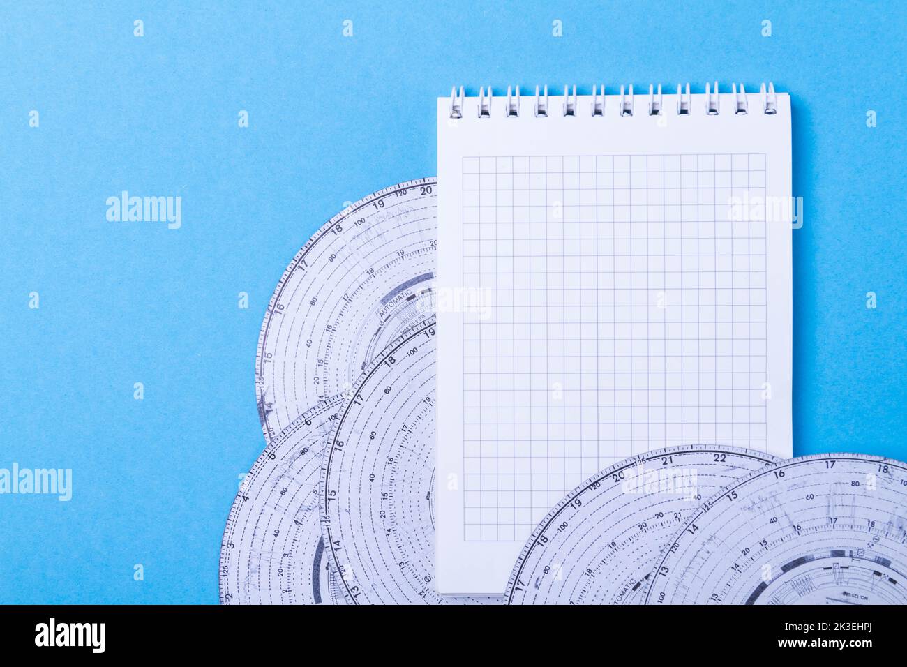 Tachograph and notepad. Driver time tracking. Fixing the movement of ...