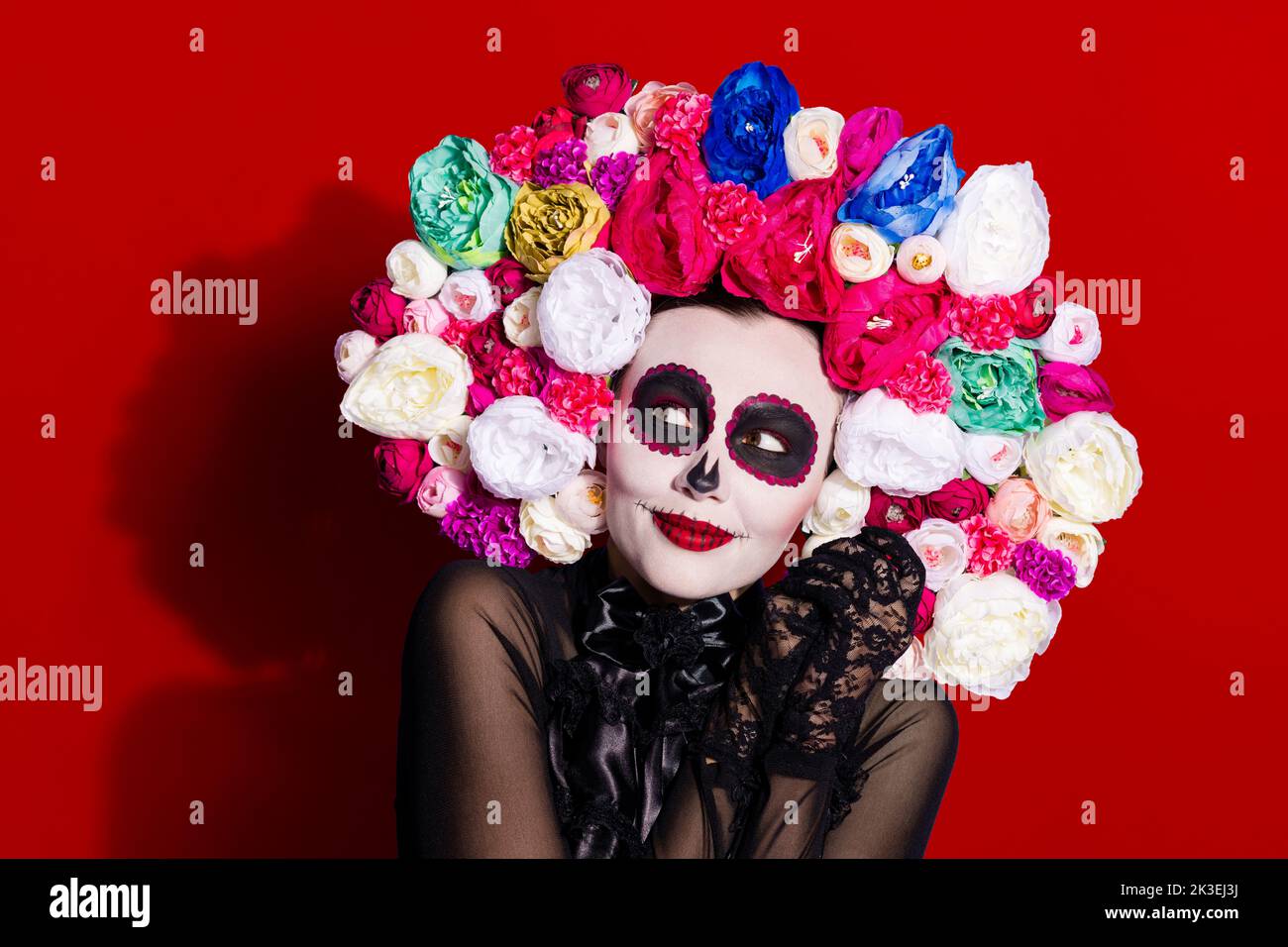 Photo of beauty dark dead bride katrina facial print skull ritual fall ...