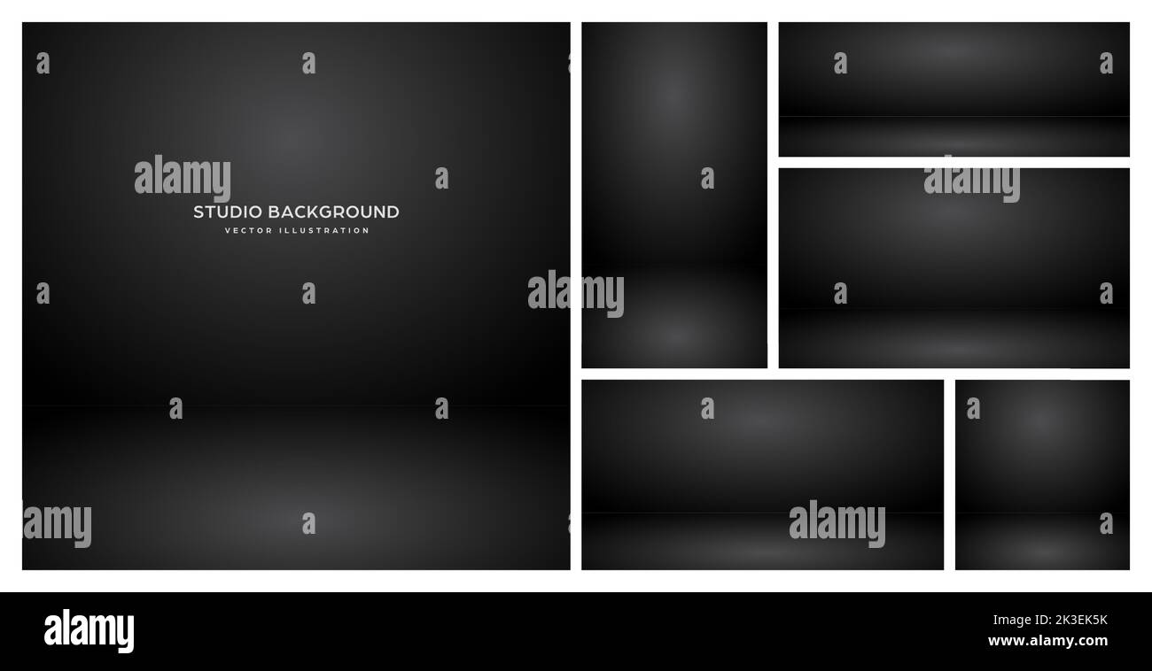 Empty black studio abstract backgrounds with spotlight effect. Product ...