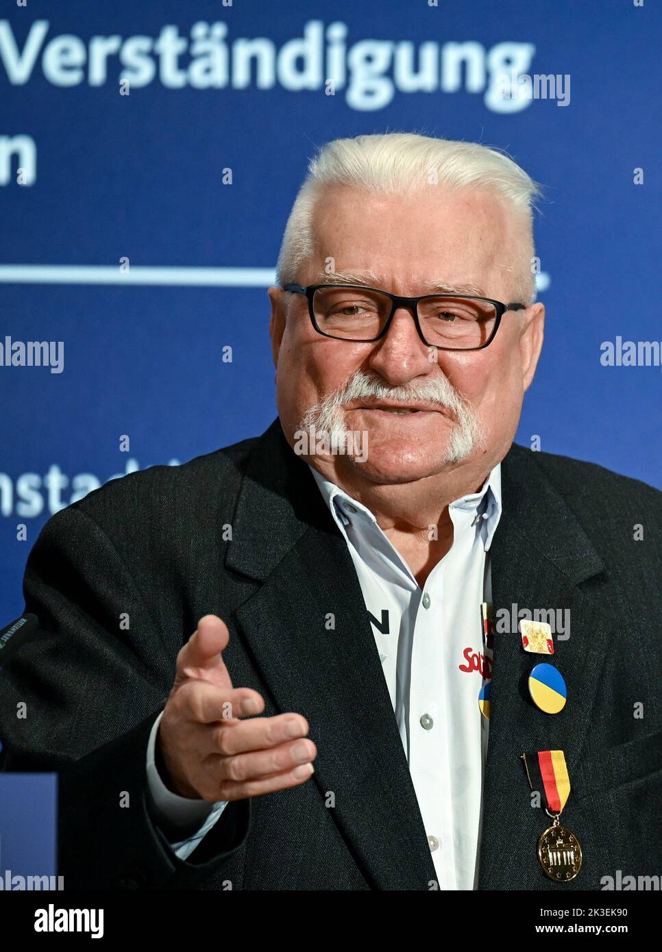 Berlin, Germany. 26th Sep, 2022. Lech Walesa, Nobel Peace Prize ...