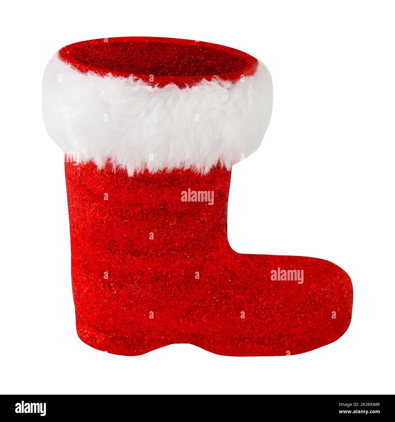 Christmas decoration Santa Boot isolated on white background Stock ...