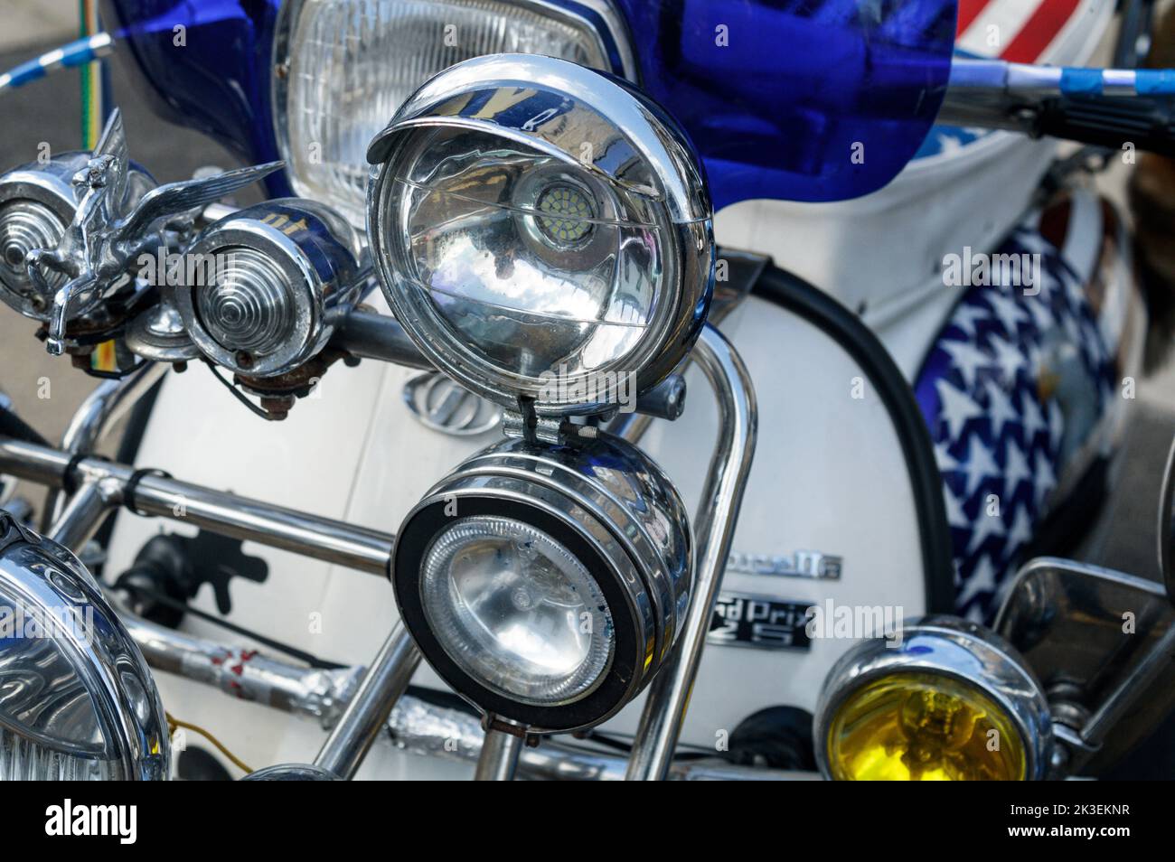 Lambretta Grand Prix. Ribble Valley Scooter Rally 2022 Stock Photo - Alamy