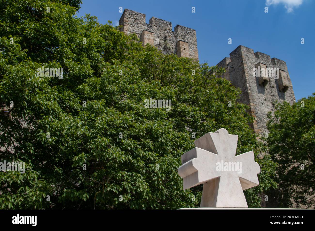 Details and decorations of Manasija Monastery also known as Resava, is ...
