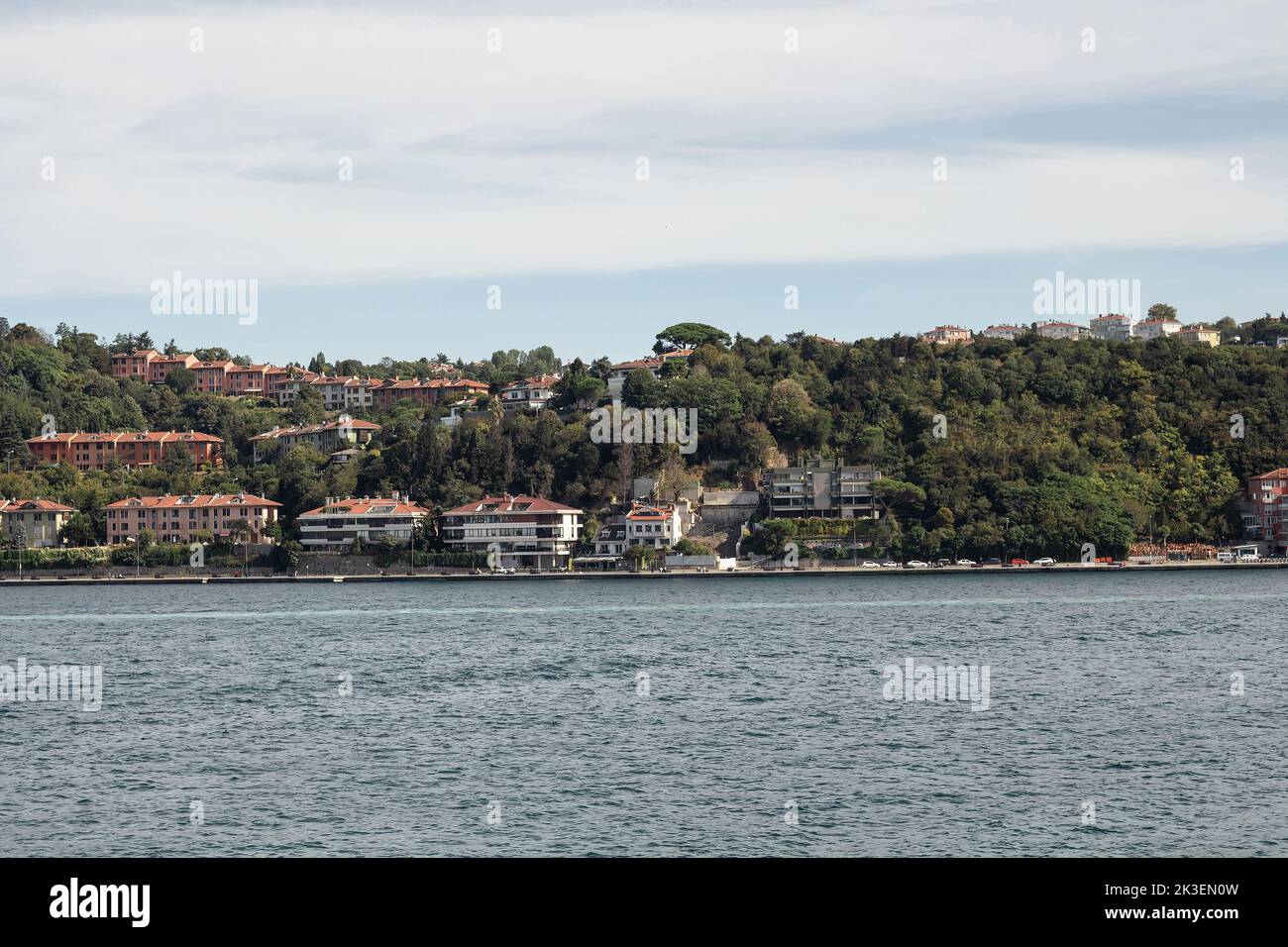 View of Kanlica and Beykoz areas by Bosphorus on Asian side of Istanbul ...