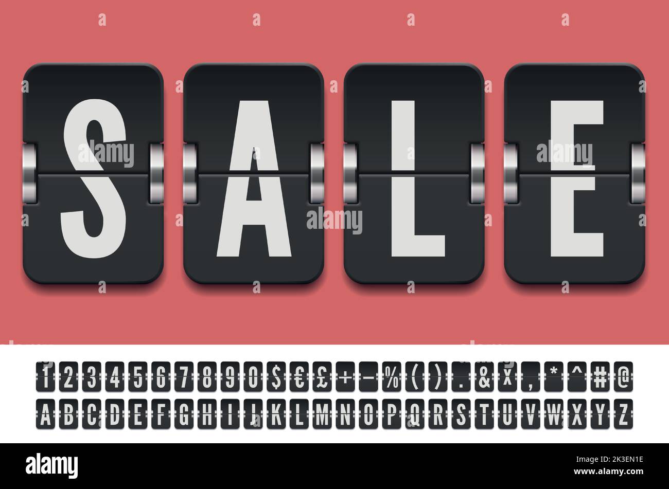 Terminal flip board font for flight destination vector illustration ...