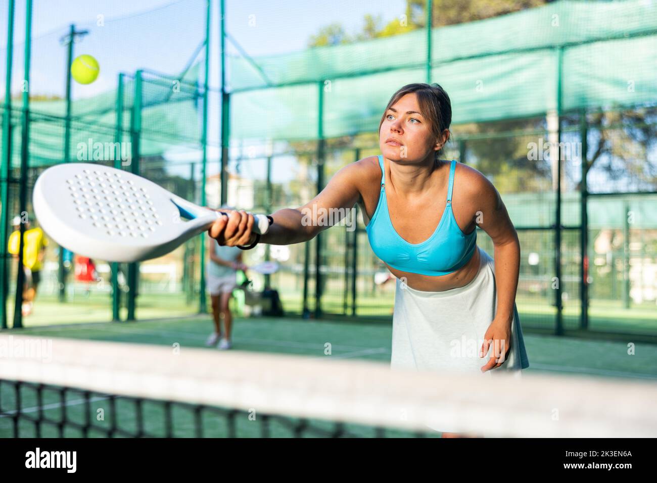 Playing padel tennis hi-res stock photography and images - Alamy