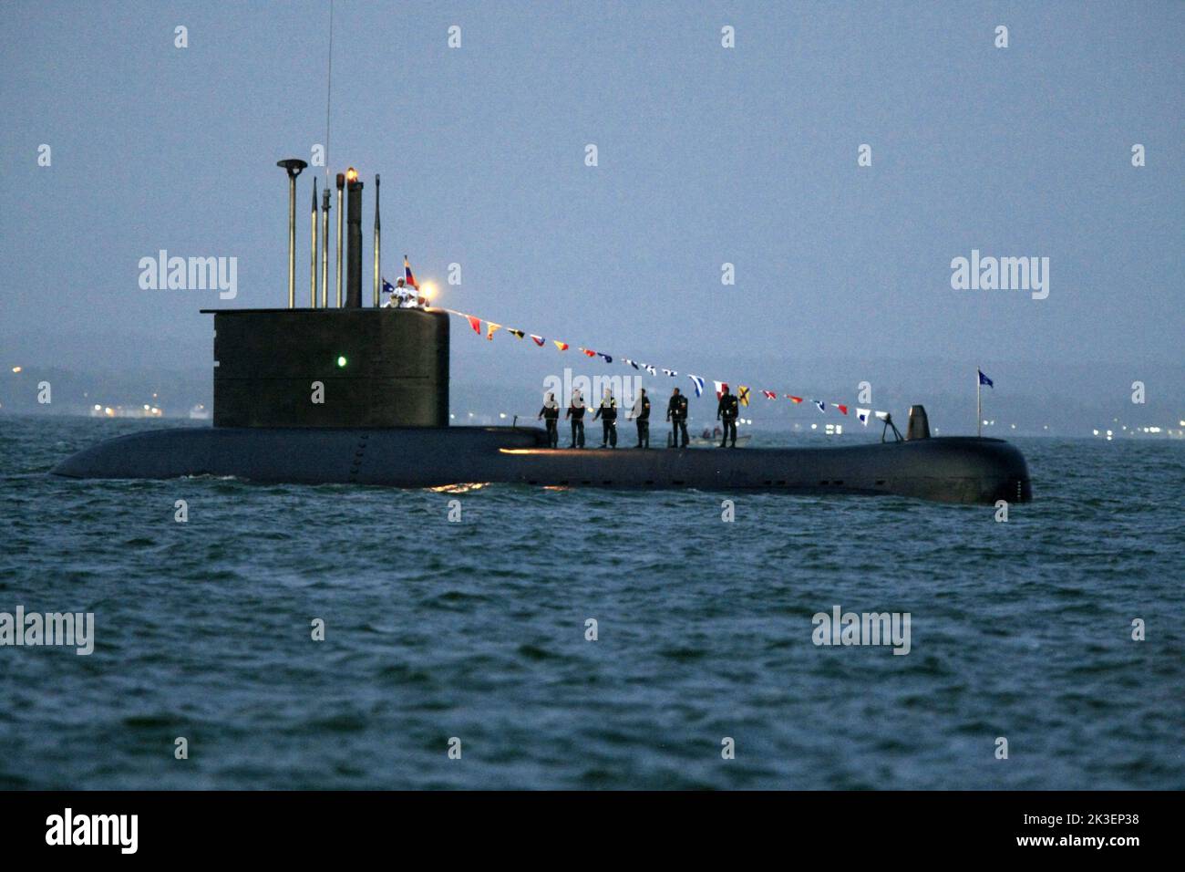 Maracaibo-Venezuela-24-07-2013. A submarine of the Venezuelan navy is ...