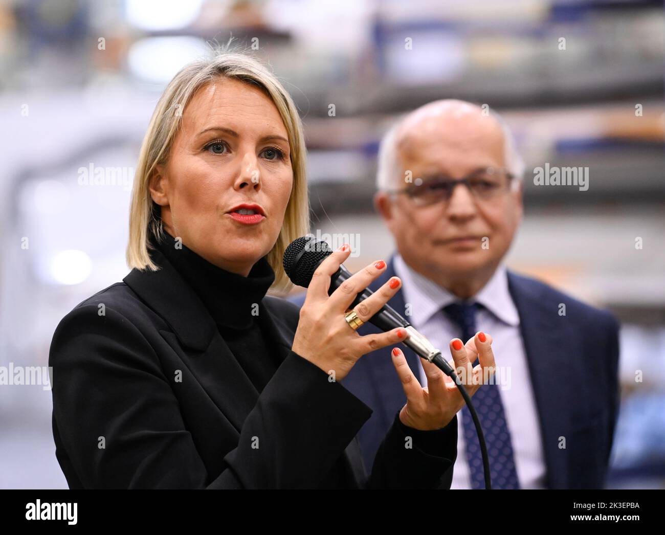 Defence minister Ludivine Dedonder pictured during the presentation of ...