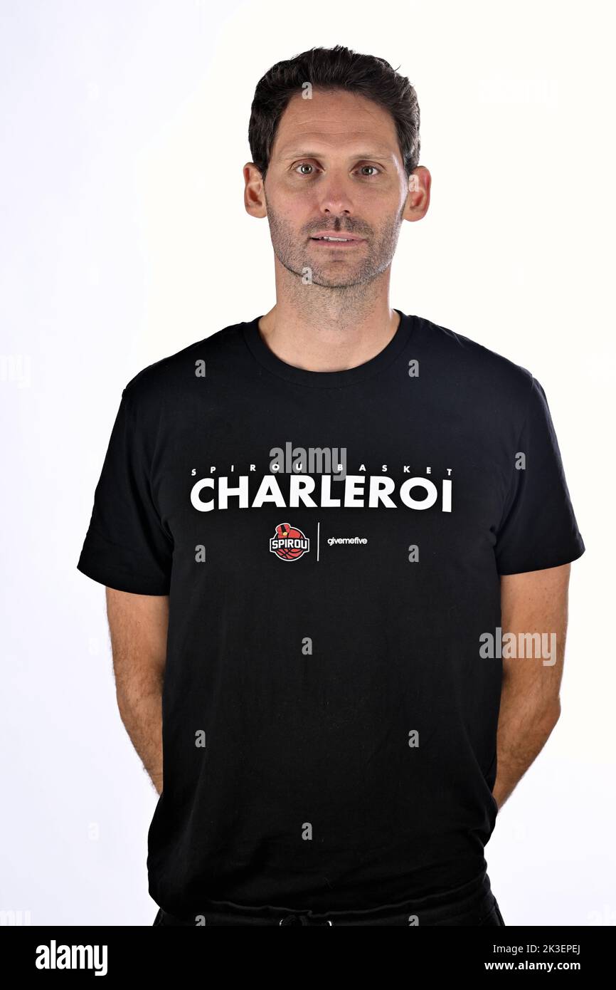 Spirou's head coach Sam Rotsaert poses at a photoshoot of Belgian ...