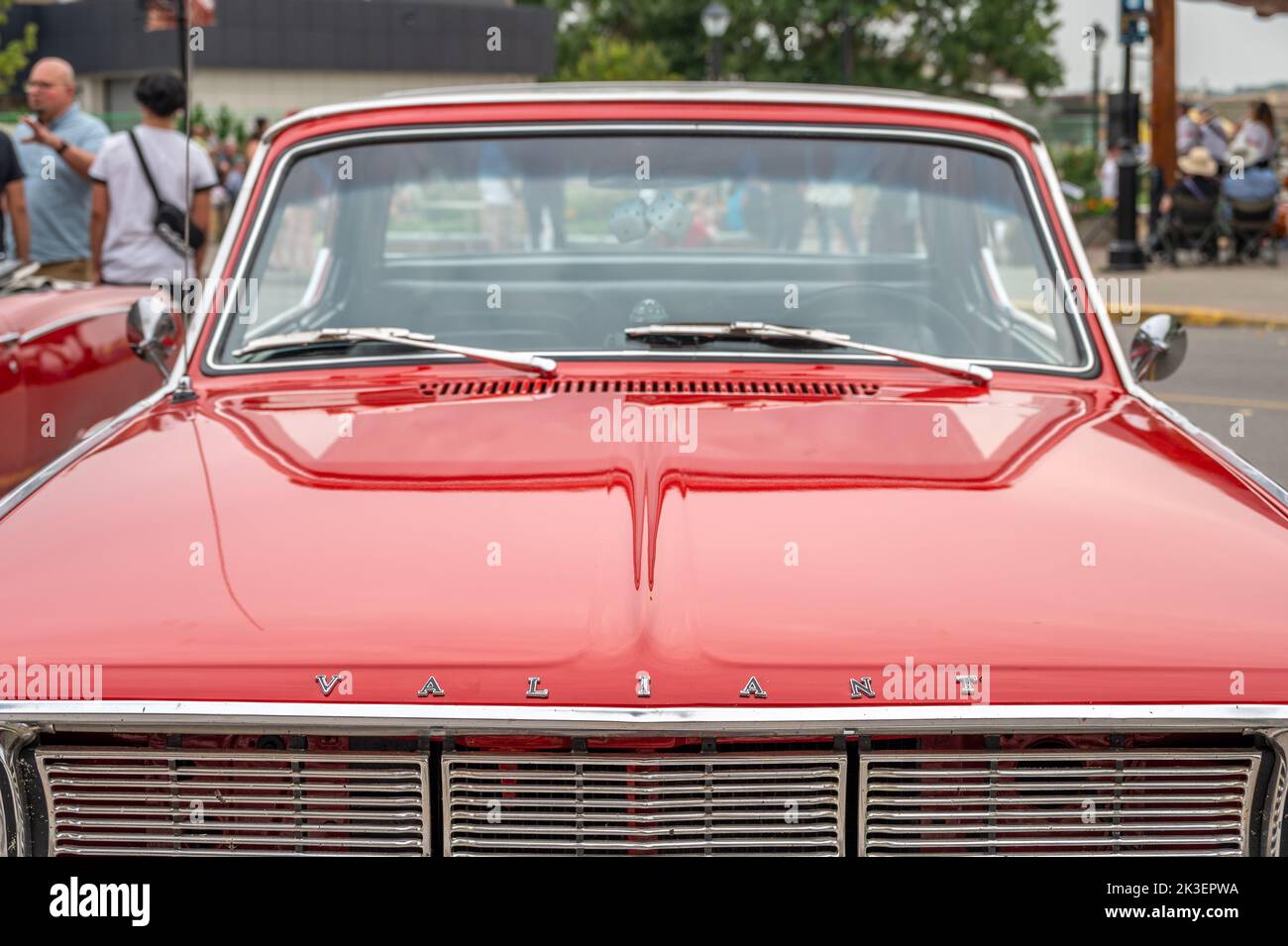 Cochrane, Alberta - September 11, 2022: A 1966 Plymouth Valiant car ...
