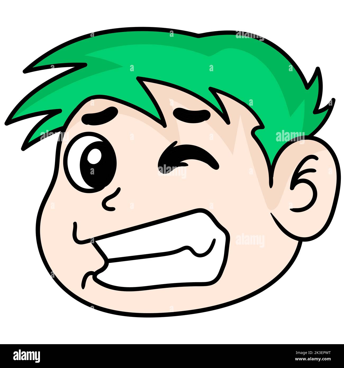 A vector of a cartoon doodle over a white background Stock Vector Image ...