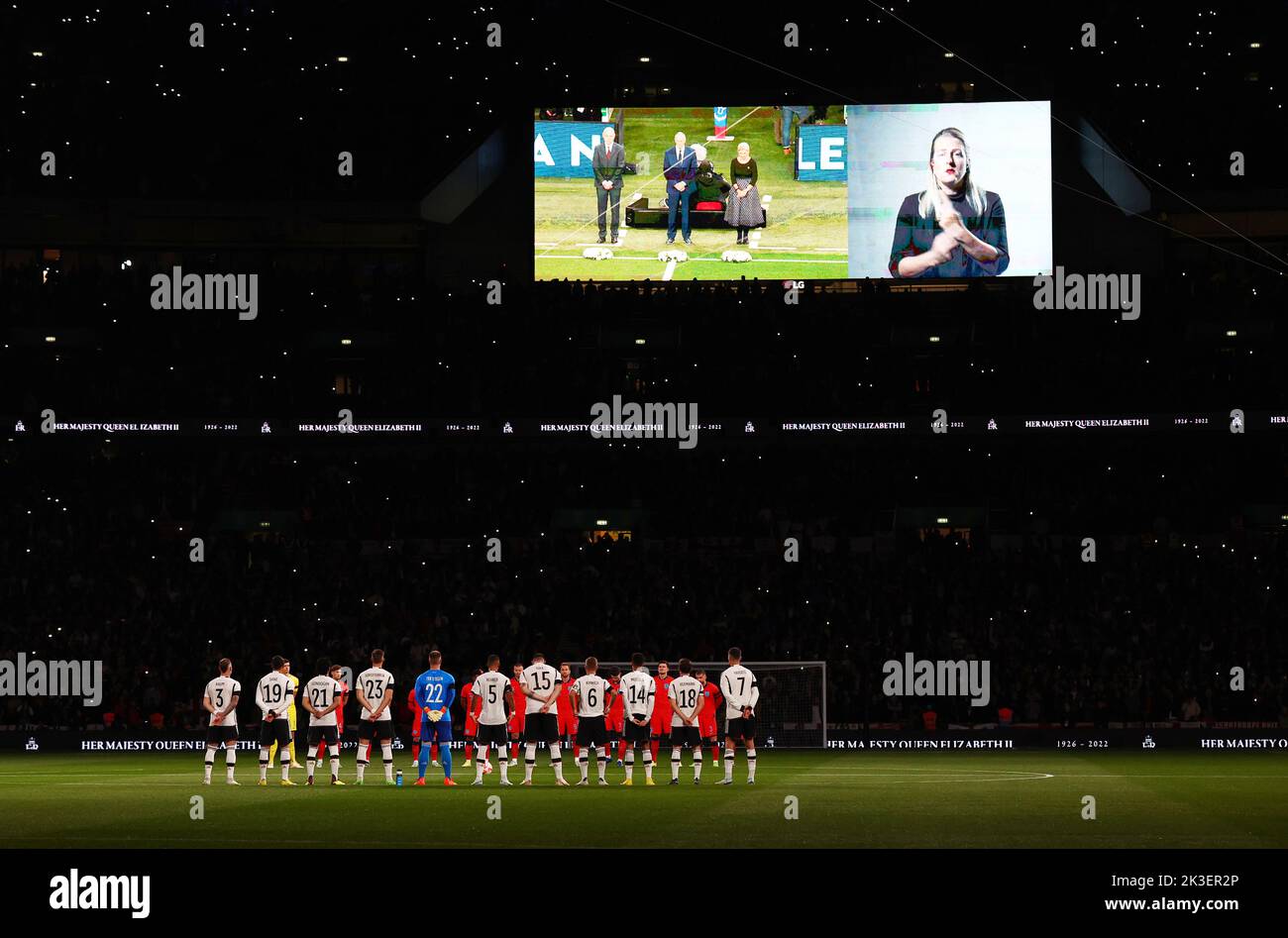 London, England, 26th September 2022. A minutes silence to mark the ...