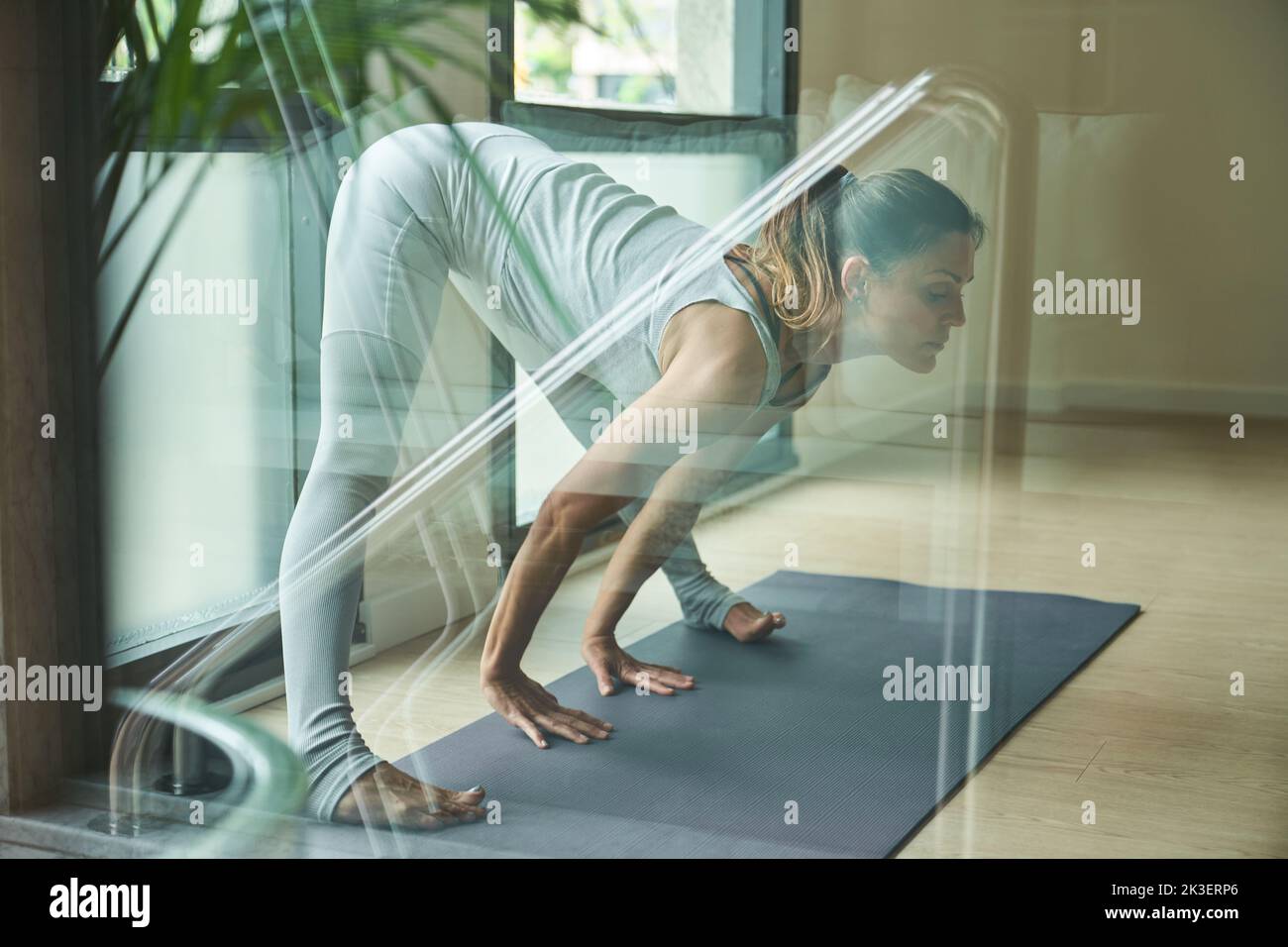 Prasarita padottasana hi-res stock photography and images - Alamy