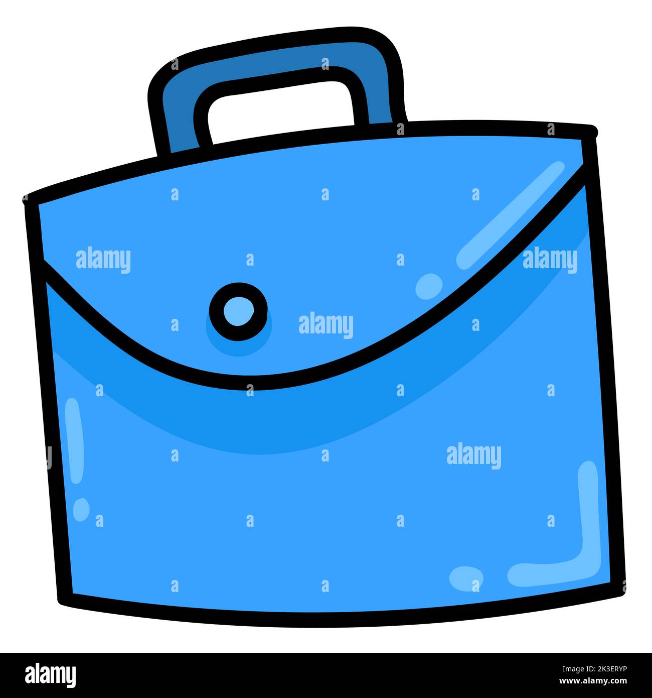 A vector of blue briefcase isolated in white background Stock Vector ...